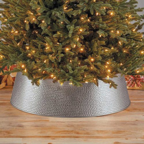 Metal Tree Collar – Silver - Grow Xmas Trees